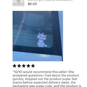 Marie Aristocat Decal Sticker Car Decal Sticker Laptop Sticker ...