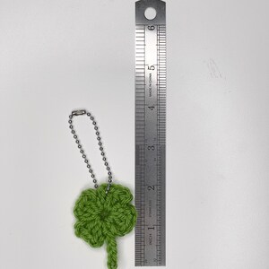 Crocheted Four Leaf Clover Keychain, Shamrock Charm, Good Luck Charm, St. Patrick’s Day Gift - Etsy