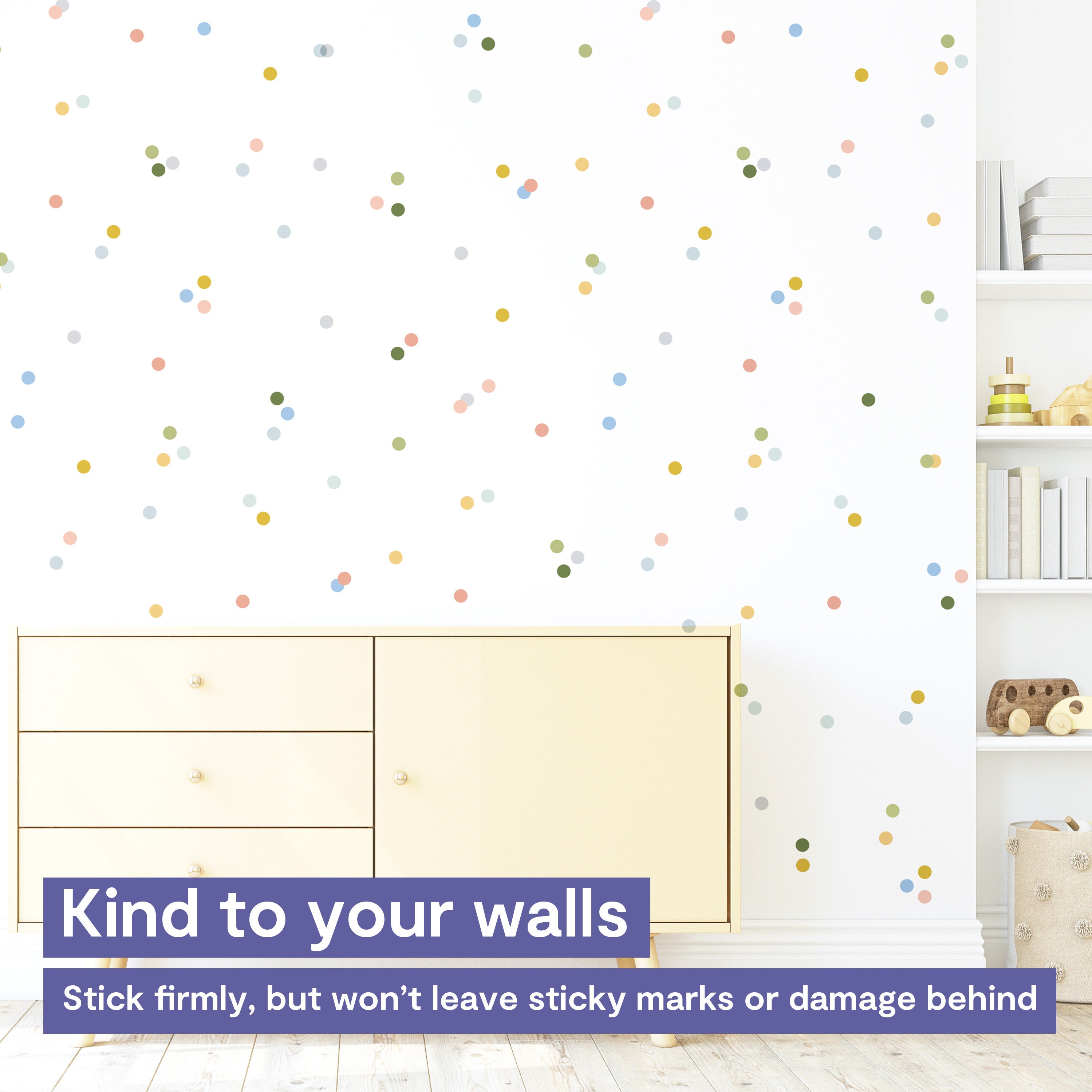 Neutral Polka Dots Decals | Kid's Wall Stickers | Pvc-free, No Odour ...