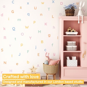 Pastel Alphabet Wall Decal | Number & Letter Learning Mural ...
