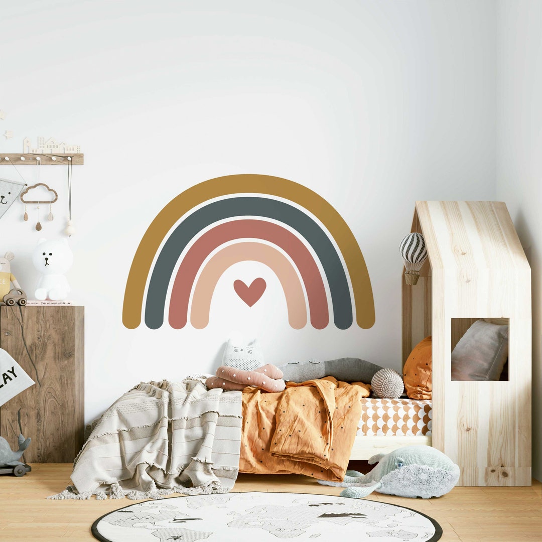 Rainbow Wall Mural | Large Rainbow Wall Decal for Kids | PVC Free, No ...