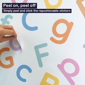 Pastel Alphabet Wall Decal | Number & Letter Learning Mural ...