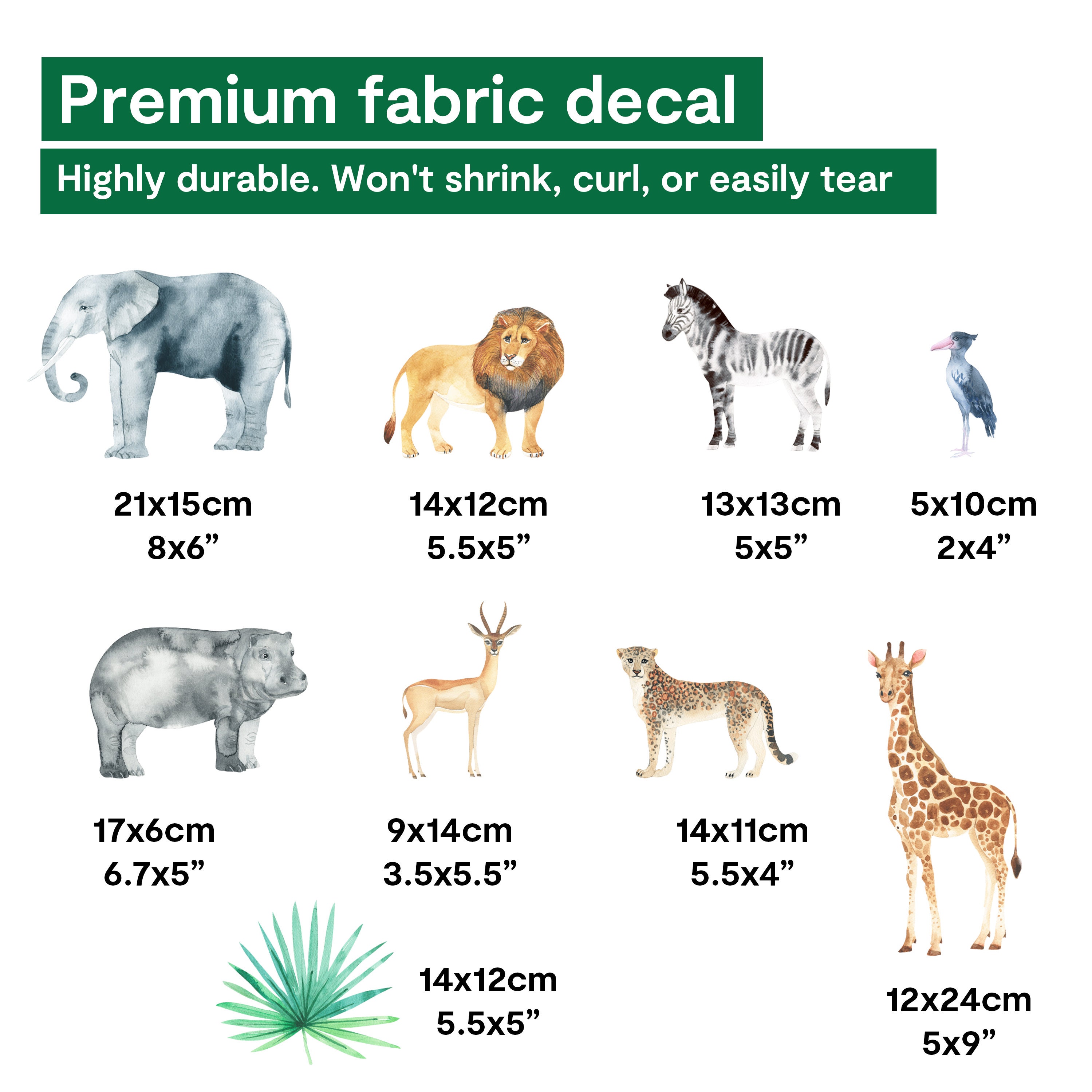 Safari Wall Decal Safari Animals Decal Kids Wall Stickers - Etsy