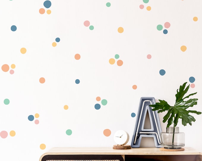 Rainbow Dots Wall Decals / Removable Rainbow Decals / Peel and Stick ...