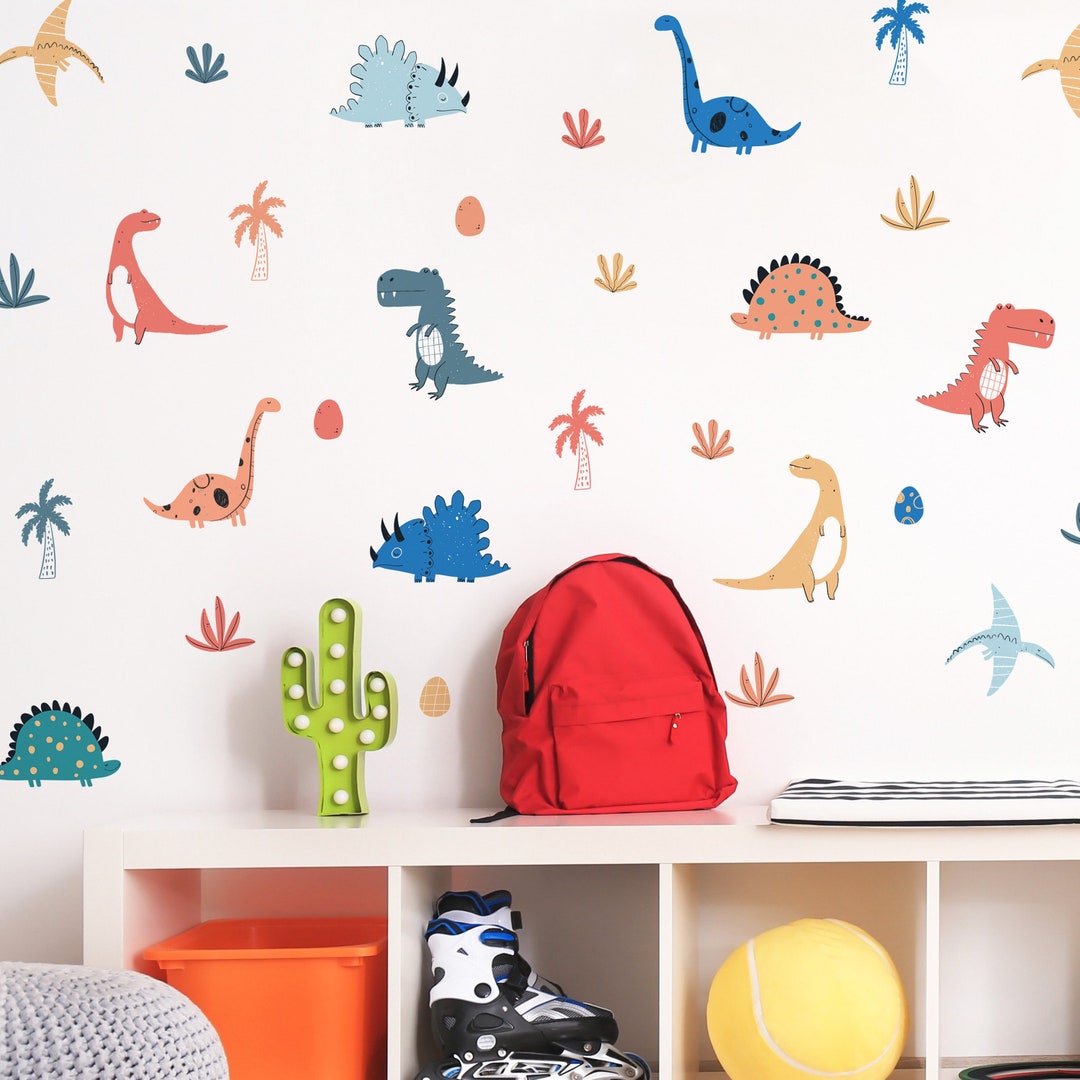Dinosaur Wall Stickers | Dinosaur Wall Decals for Kids’ Bedroom ...