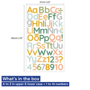 Little Learner Alphabet Numbers Wall Decal Natural Tone ABC Wall ...