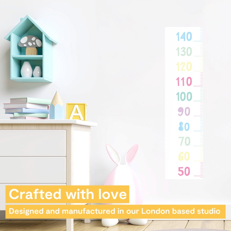 Pastel Height Chart Wall Sticker Growth Chart Decal PVC - Etsy