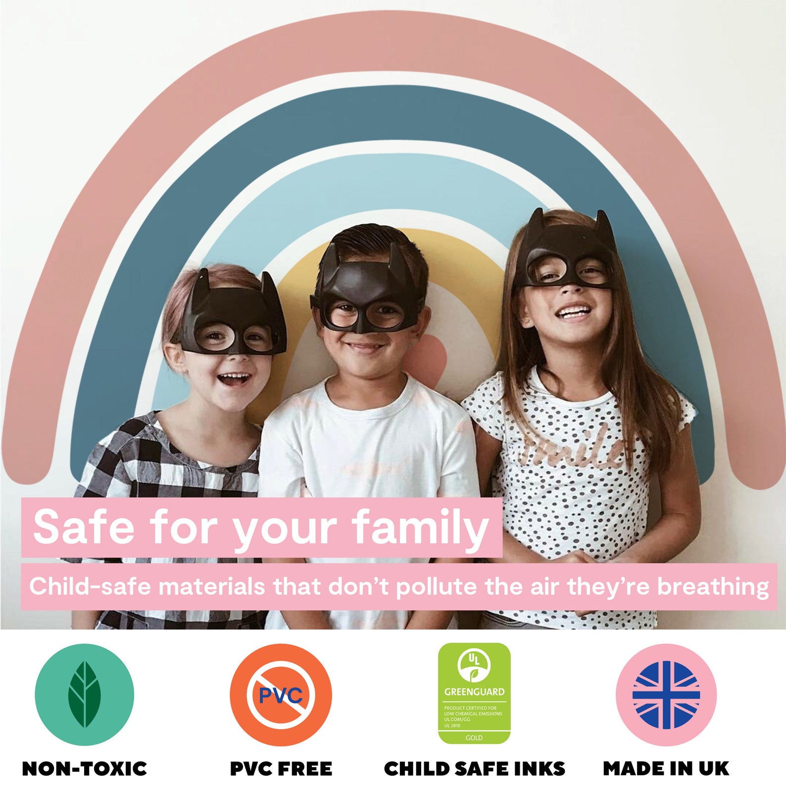 Large Rainbow Wall Sticker for Kids Bedroom Nursery - Etsy UK