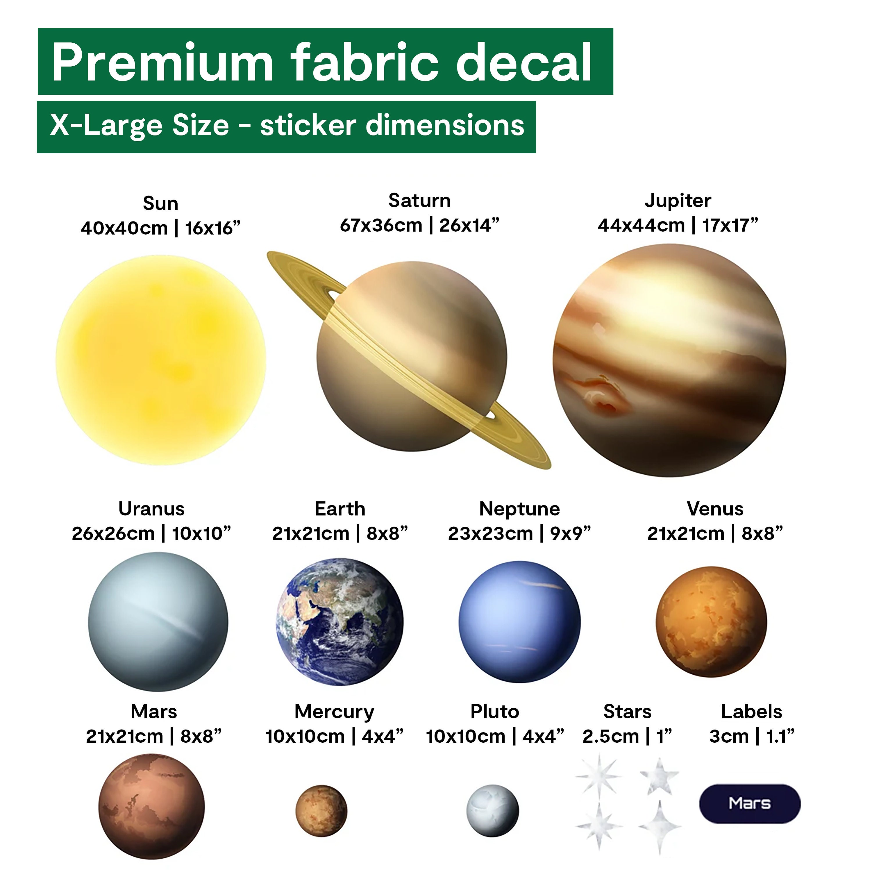 Solar System Wall Decal Space Wall Stickers for Kids - Etsy UK