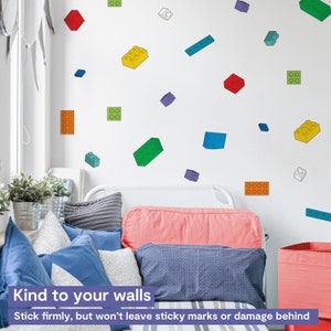 Building Blocks Wall Decal – Fabric Peel and Stick Wall Stickers for ...