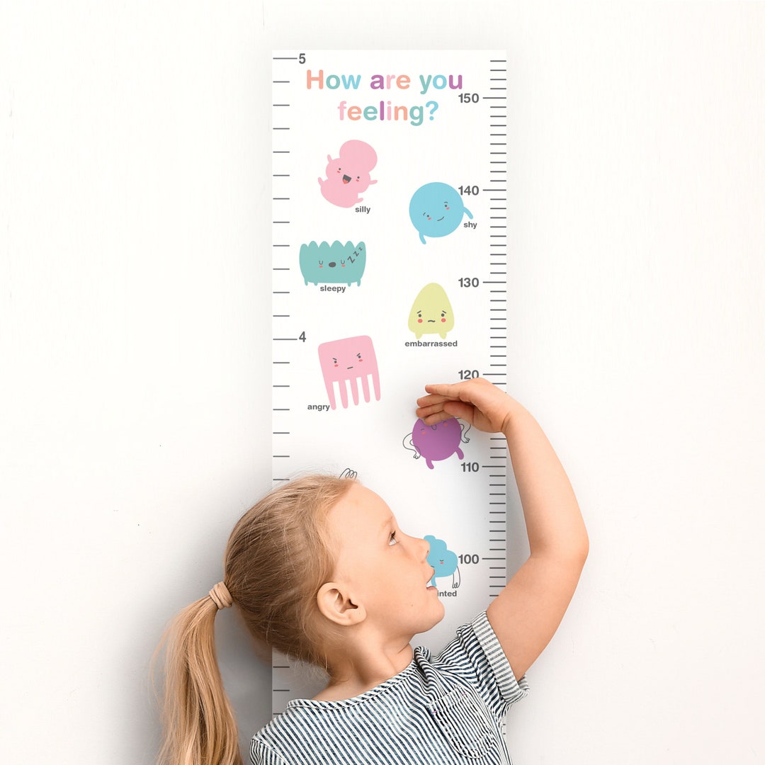 Feelings & Emotions Height Chart Wall Sticker | Growth Chart Decal ...