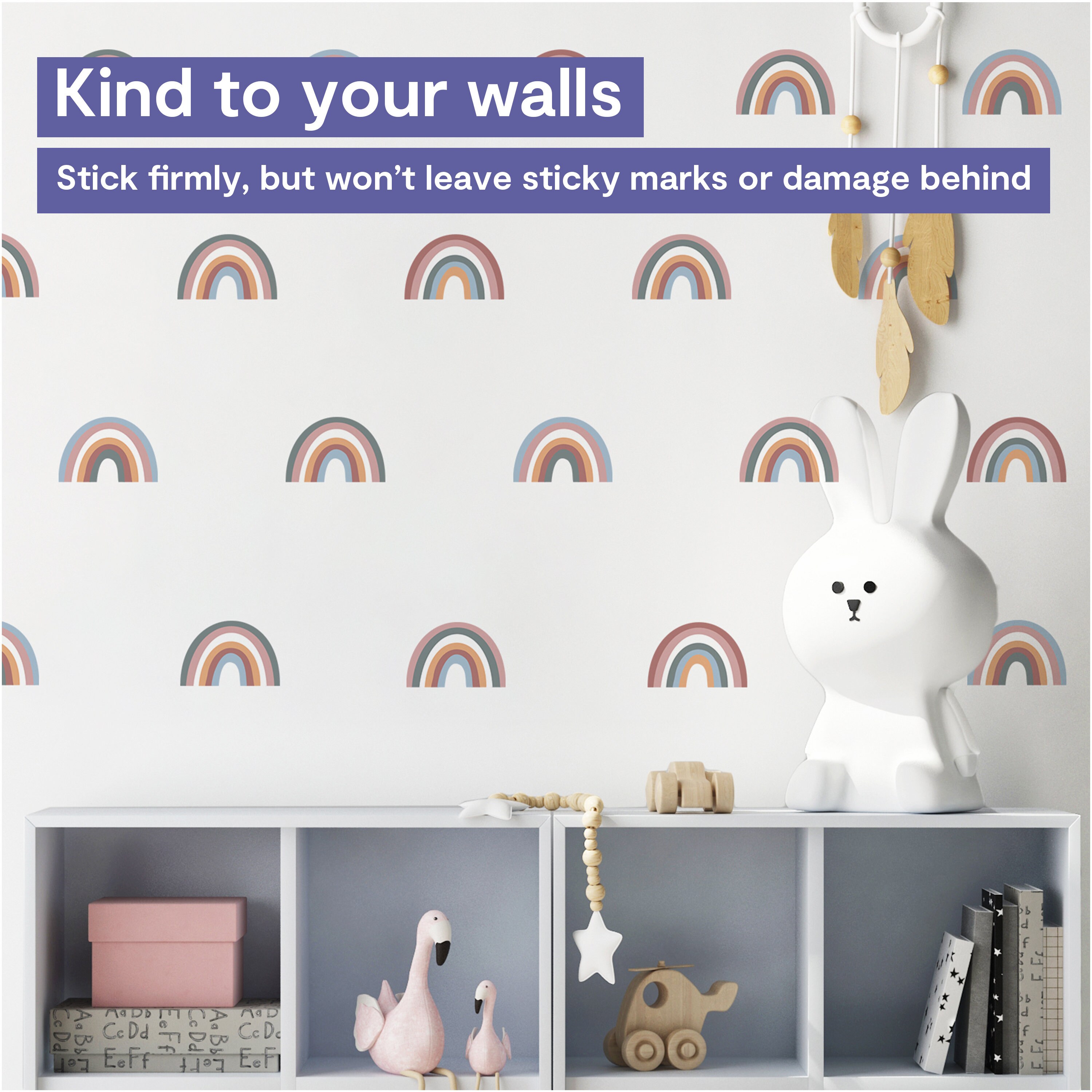 Boho Rainbow Wall Stickers for Kids Bedroom Nursery | Etsy