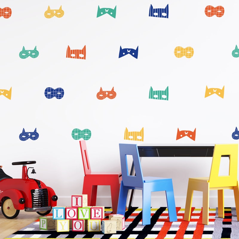 Superhero Wall Decal - Etsy