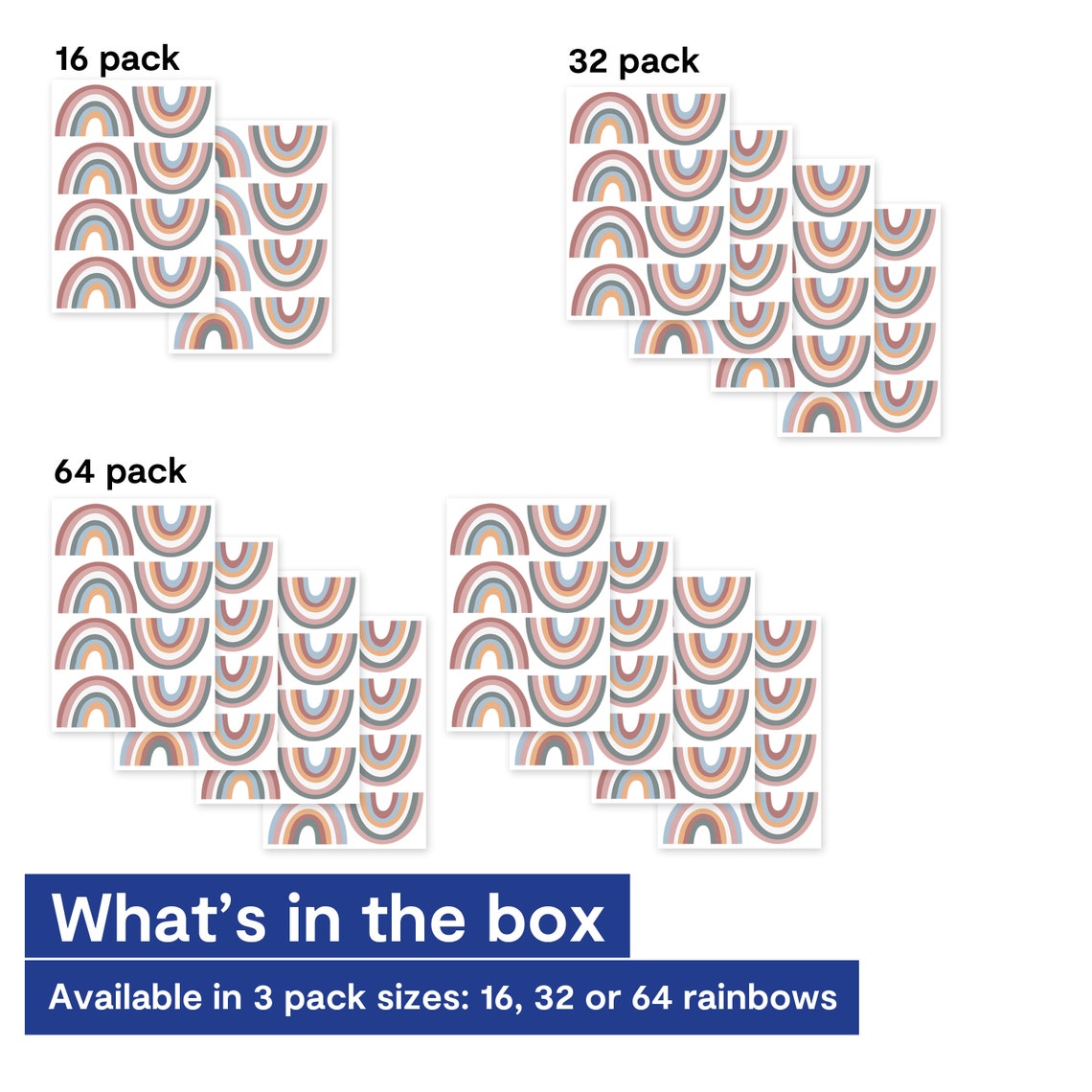 Boho Rainbow Wall Stickers for Kids Bedroom Nursery - Etsy