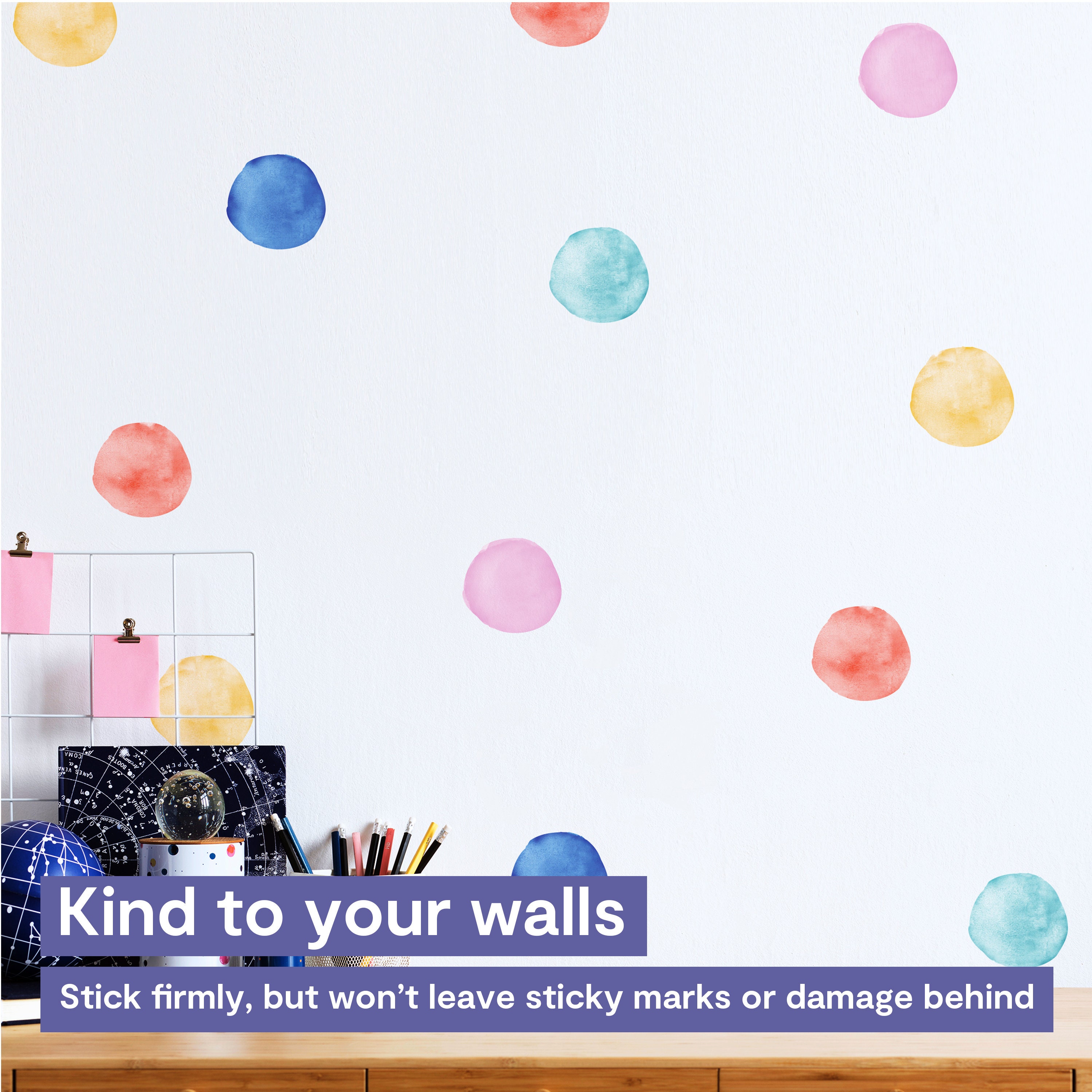 Watercolour Polka Dot Wall Decals Dot Wall Stickers for - Etsy UK
