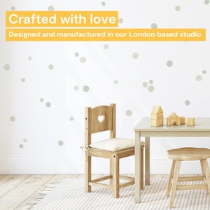 Green Watercolour Polka Dot Wall Stickers | Sage Green Nursery Wall ...