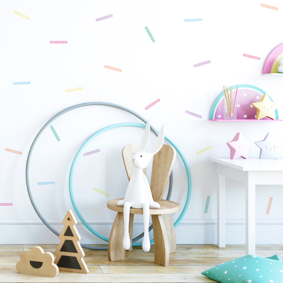 Pastel Sprinkle Wall Stickers Confetti Wall Stickers for Girls Nursery ...