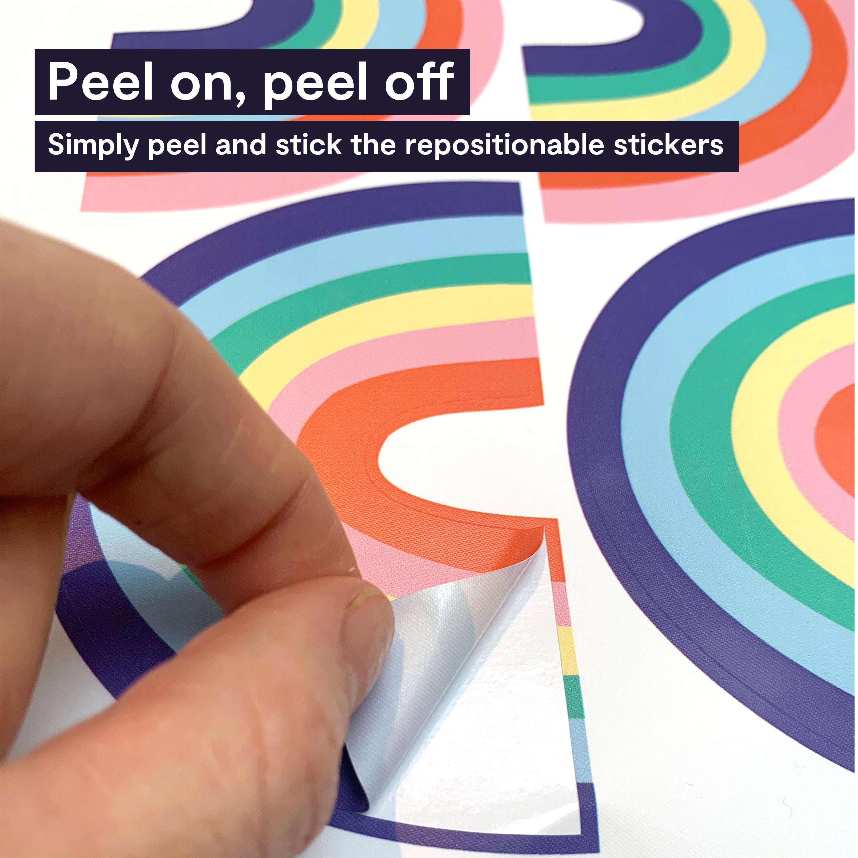 Rainbow Wall Stickers for Kids Bedroom Nursery Playroom | Etsy