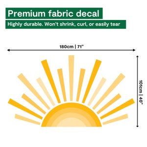 Rising Sun Wall Sticker | Rainbow Sun Wall Decal | Half Sun Wall Decal ...