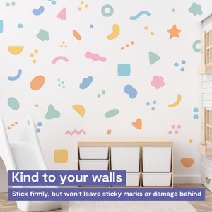 Abstract Geometric Shapes Decal Organic Shape Wall Stickers for Kids ...