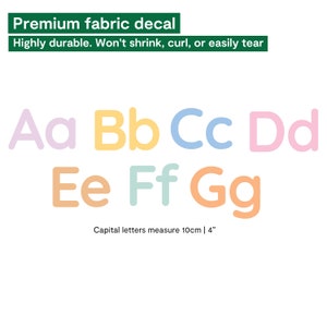 Pastel Alphabet Wall Decal | Number & Letter Learning Mural ...