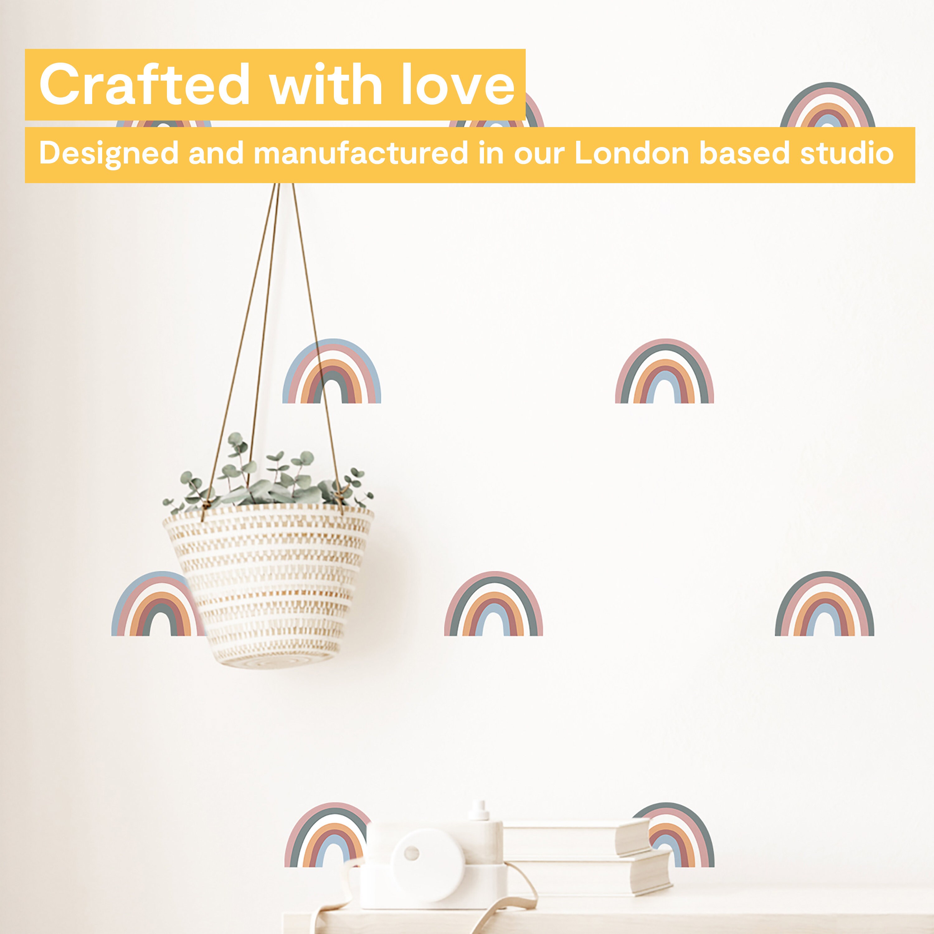 Boho Rainbow Wall Stickers for Kids Bedroom Nursery | Etsy