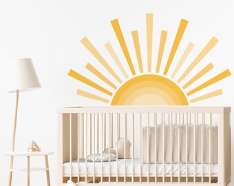 Half Sun Wall Decal - Etsy