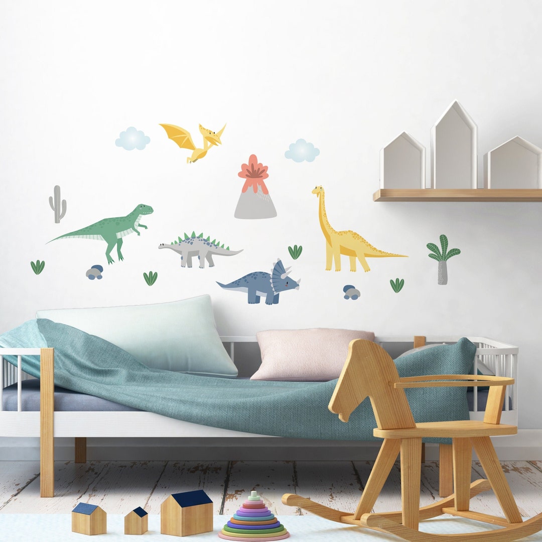 Dinosaur Wall Stickers Dinosaur Wall Decals for Kids - Etsy