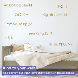 Little Learner Alphabet Numbers Wall Decal Natural Tone ABC Wall ...
