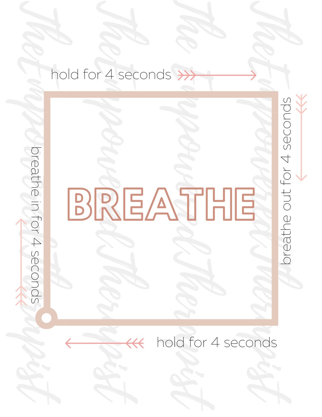 Square/box Breathing Worksheet - Etsy