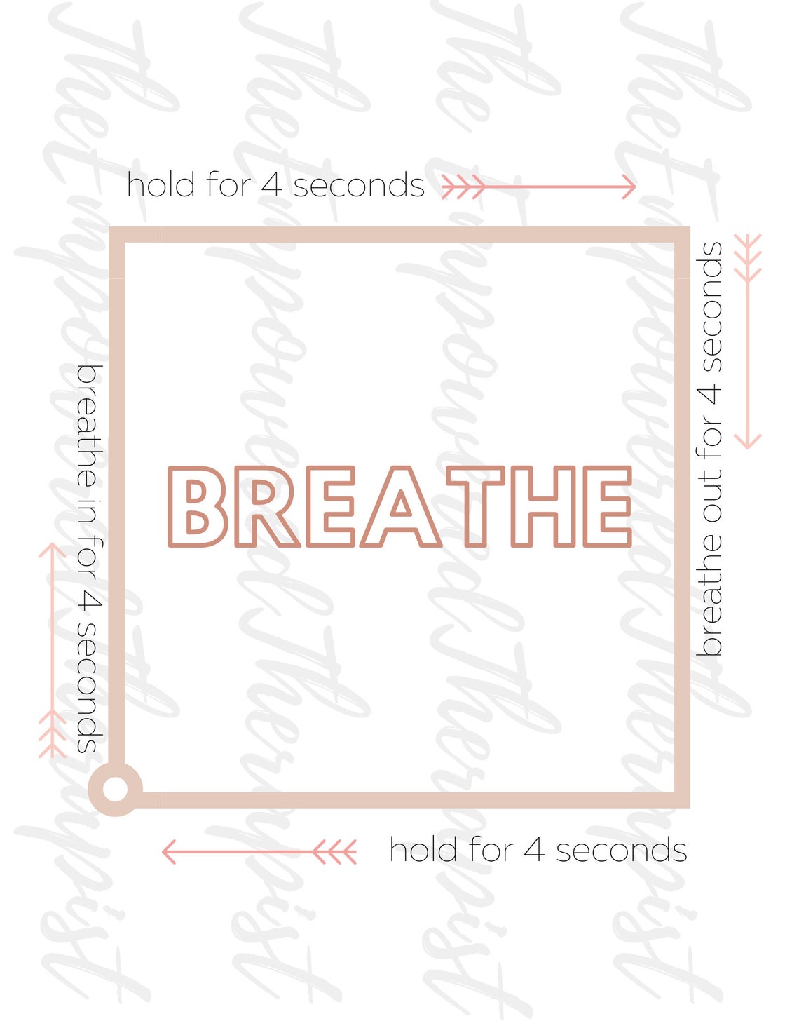 Square/box Breathing Worksheet - Etsy