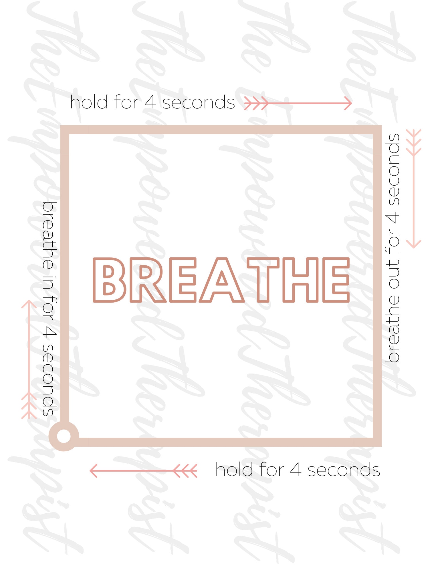 Square/box Breathing Worksheet - Etsy