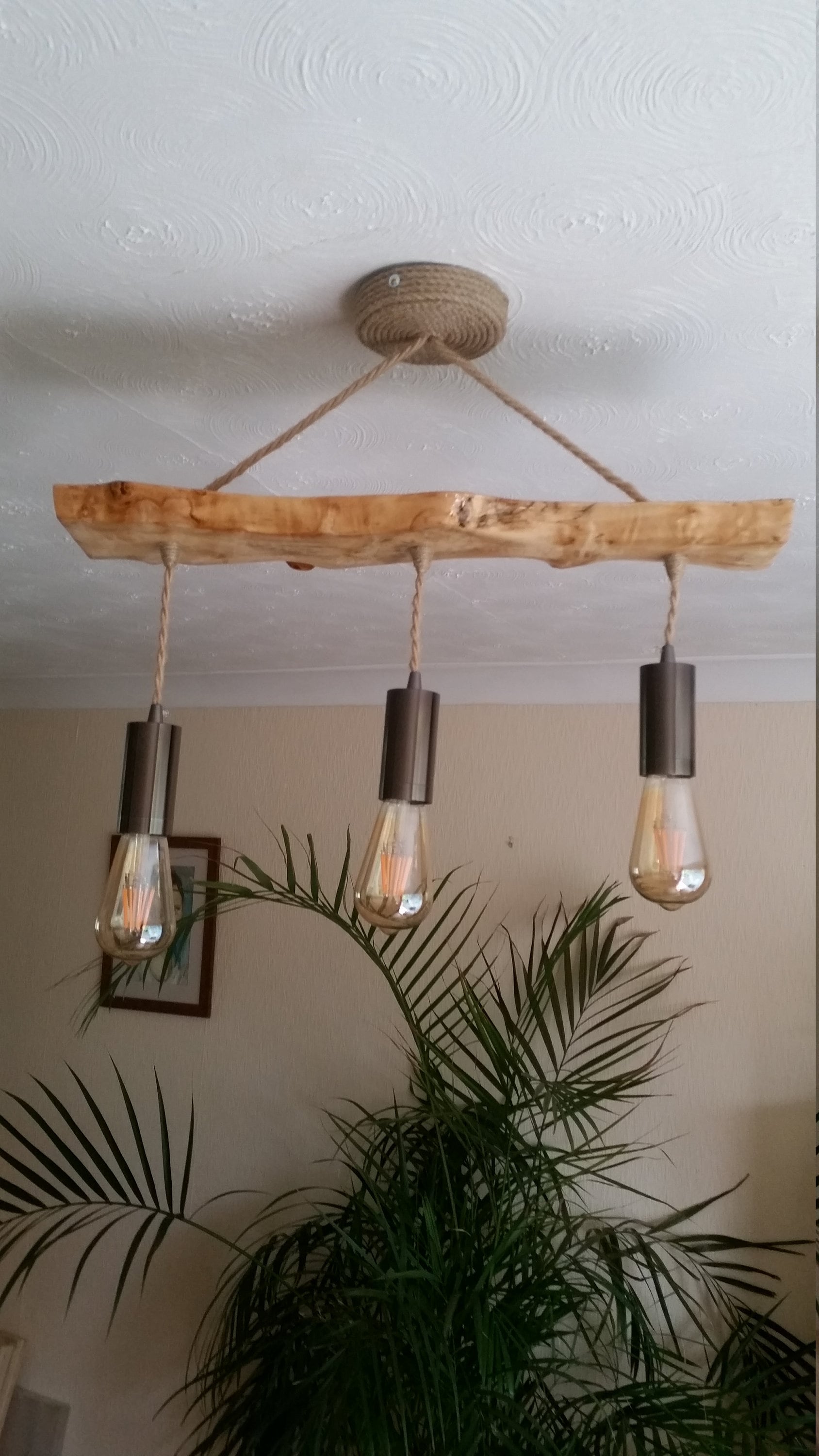 Gorgeous Sycamore Wood Diagonal Ceiling Lamp One of a Kind - Etsy