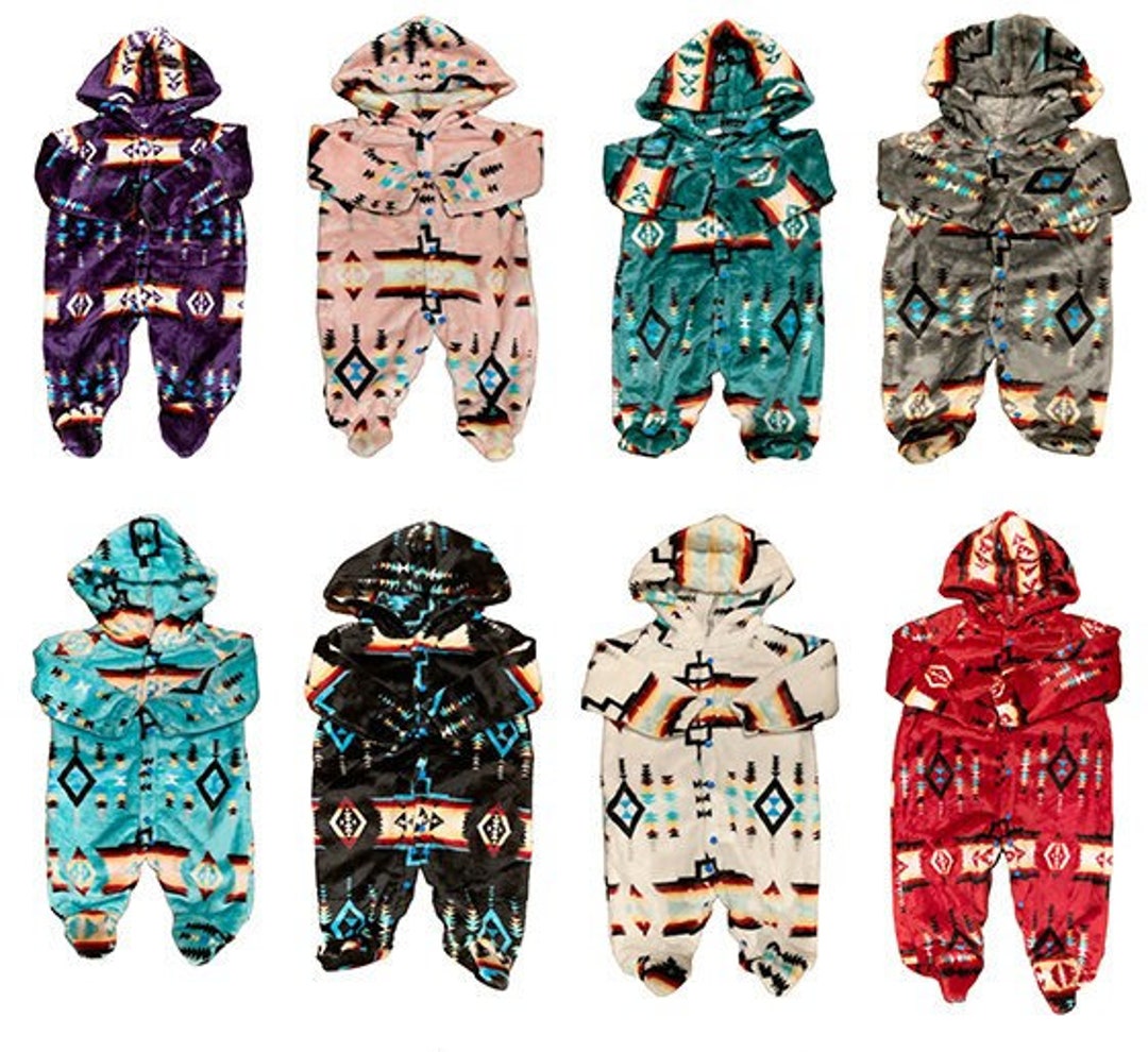 Super Soft Southwest Native American Style Baby Hooded Onesie - Etsy
