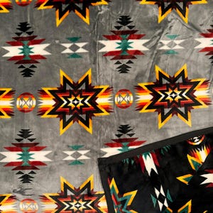 Southwest Native Design Super Soft Plush Reversible Full Size Blanket ...