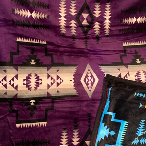 Native American Style Design Super Soft Plush Reversible Full Size ...