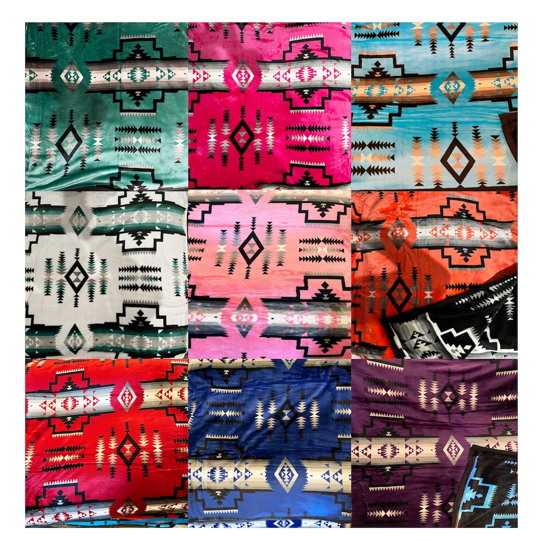 Southwest Native American Style NEW Design Super Soft Reversible ...
