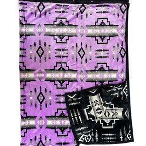 Southwest Native Design Super Soft Plush Reversible Full Size Blanket ...
