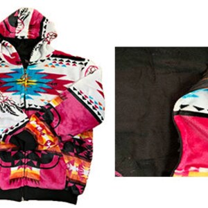 Native American Style Design Super Soft Fleece Sherpa Lining Kids ...