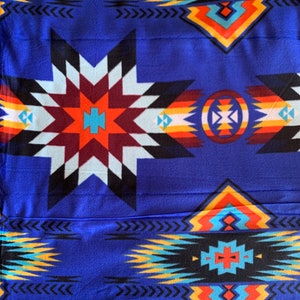 Native American Star Design Throw Size Fleece Blanket Single Side 1ply ...