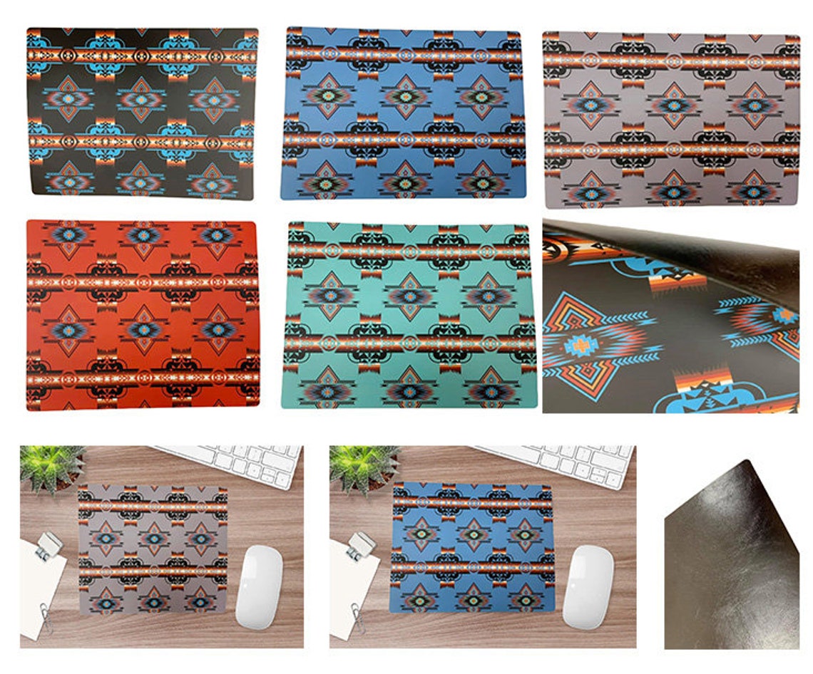 Native American Mouse Pad Pu Leather Desk Protector Mat - Etsy