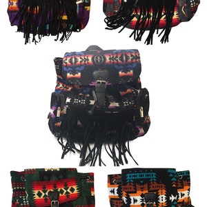 Native American Style Design Backpack With Fringe - Etsy