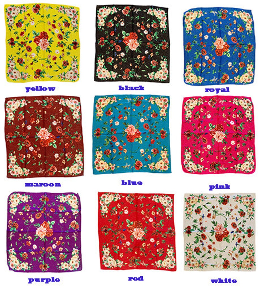 Metallic Flower Scarf. New Design Rose Print, Accessories,floral Scarf ...