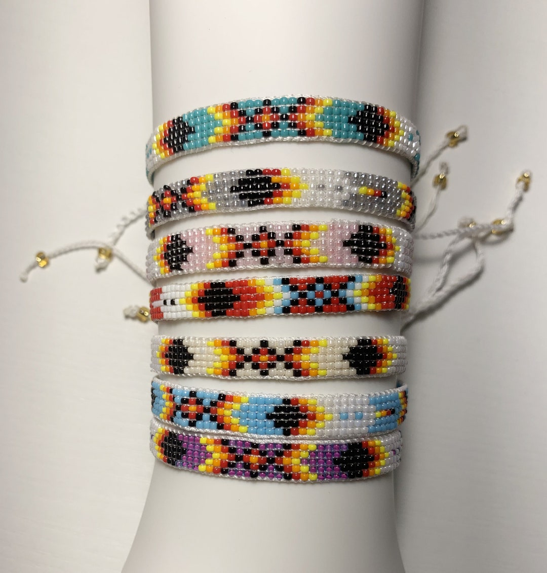 Southwest Native American Inspired Adjustable Beaded Bracelet Handmade ...