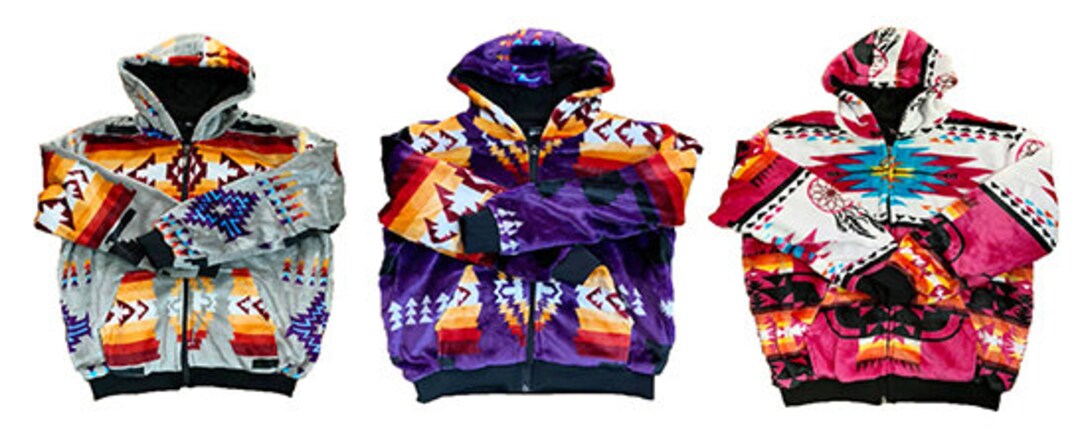 Native American Style Design Super Soft Fleece Sherpa Lining Kids ...