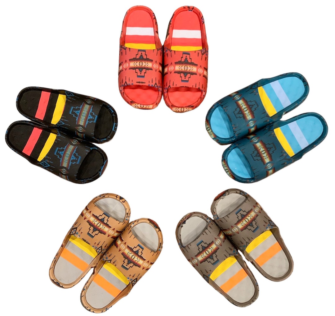Southwest Native American Design Slide Sandals/slippers for Men and ...