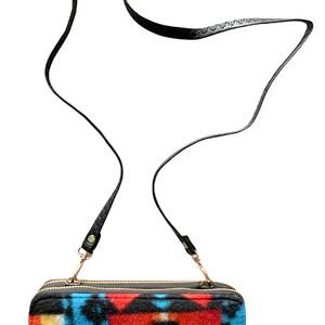 Native American Style Design Double Zipper Wallet With Shoulder Strap ...