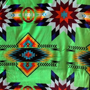 Native American Star Design Throw Size Fleece Blanket Single Side 1ply ...