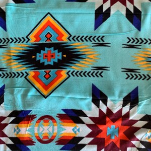 Native American Star Design Throw Size Fleece Blanket Single Side 1ply ...