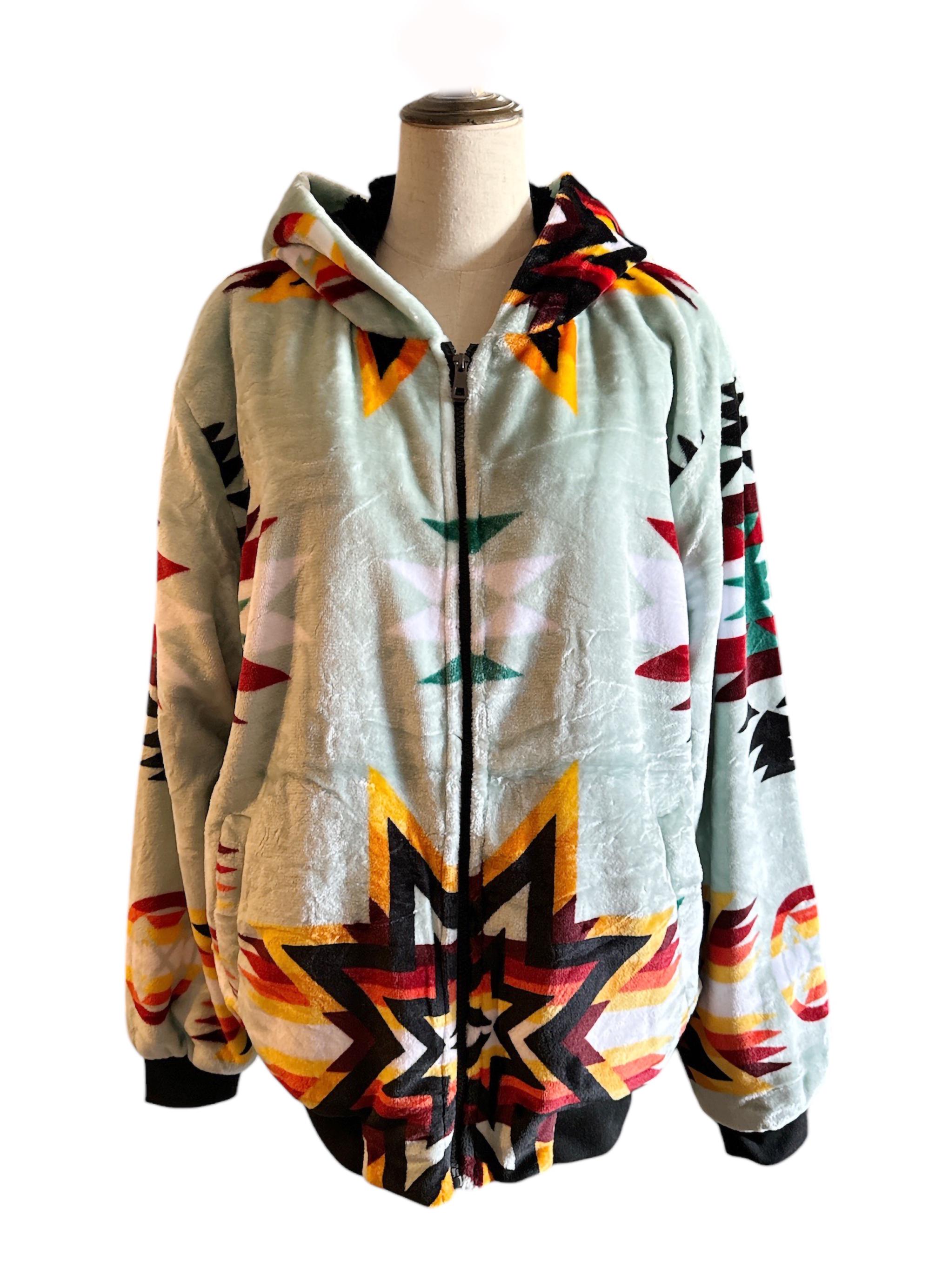 Native American Style Design Super Soft Adult Jackets With Sherpa ...